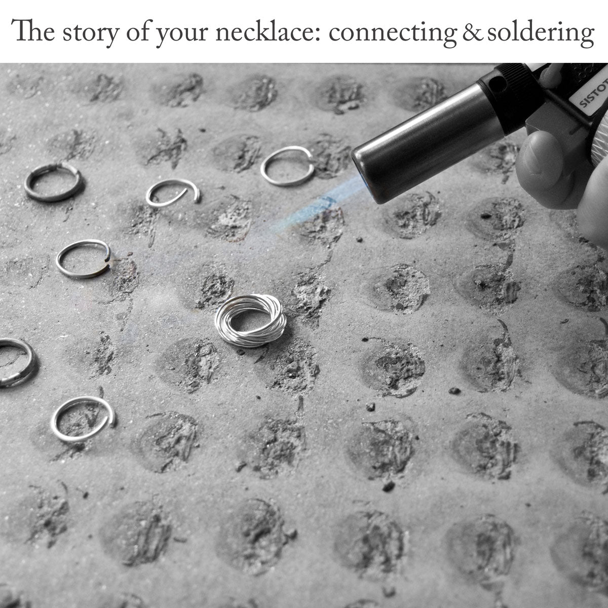 40th Ruby Wedding Anniversary Necklace – 4 Rings For 4 Decades – Silver ...
