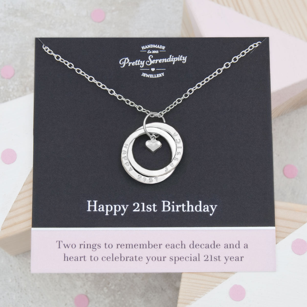 Personalised 21st Birthday Necklace – Handmade in Sterling Silver – A ...